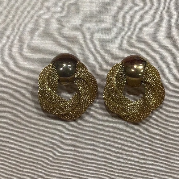 Jewelry | Vintage Gold Mesh Earrings | Poshmark